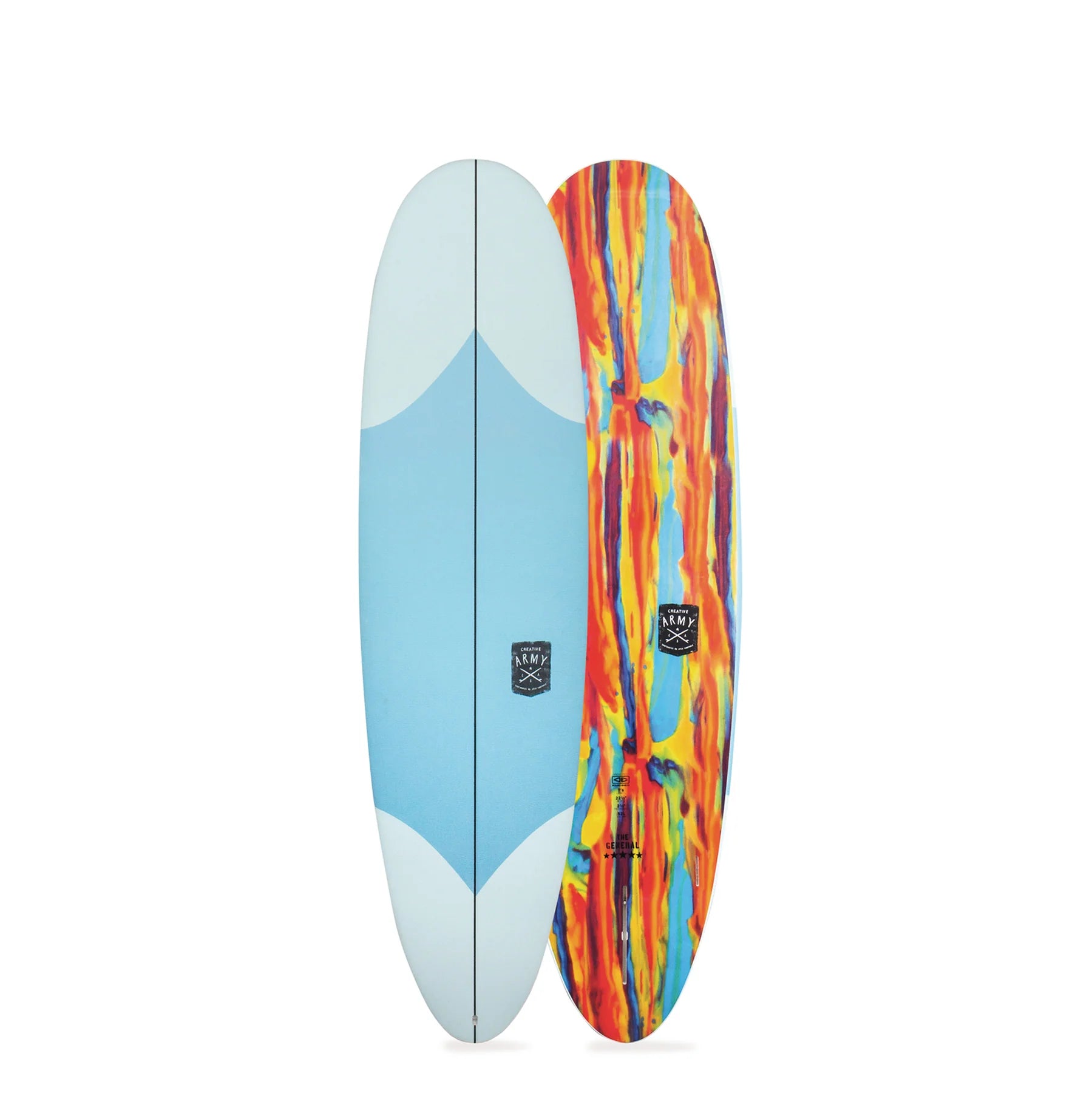 O&E CREATIVE ARMY THE GENERAL 7'6" EPOXY SOFTBOARD FUTURES 52L - MULTI ...